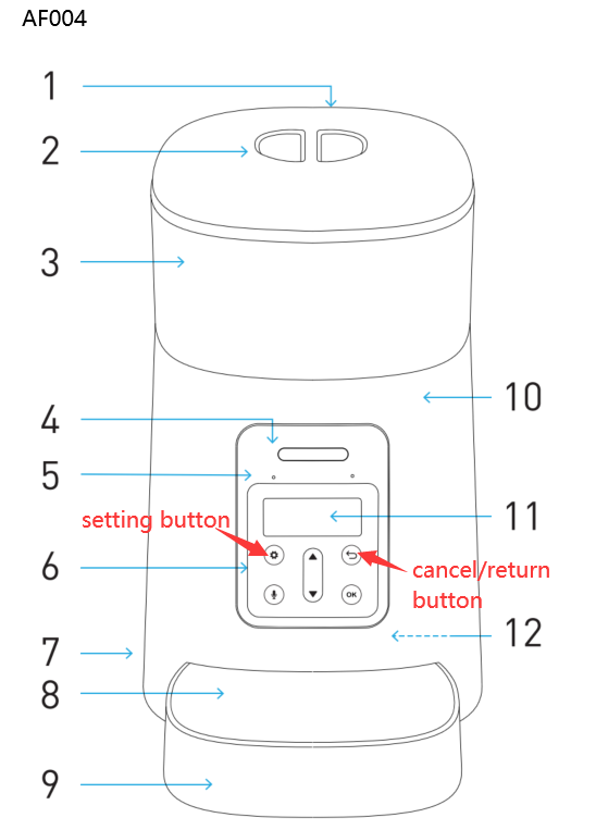 How do I lock and unlock the Easy Feed Automatic Feeder? (AF003, AF004 ...